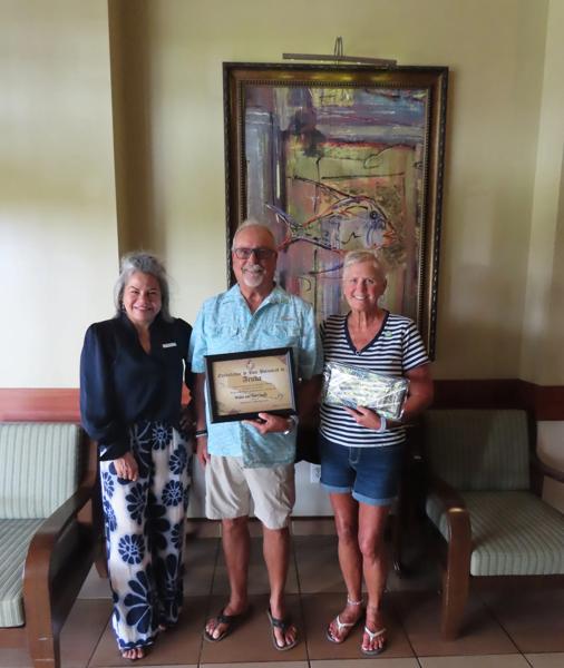 Aruba Tourism Authority honored loyal visitors Mr. Walter & Mrs. Pam ...