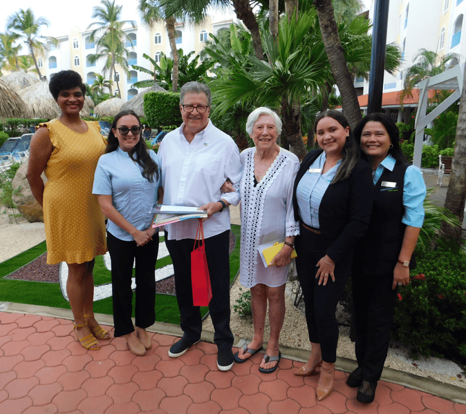 The Aruba Tourism Authority honors loyal guests at Costa Linda beach ...